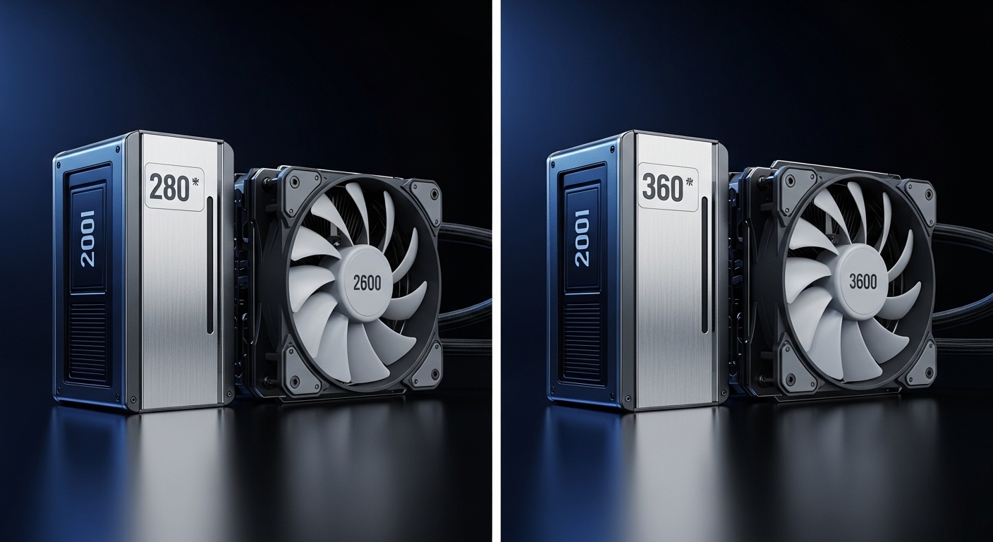 280mm vs 360mm AIO Cooler 2025: 8 Tested Models