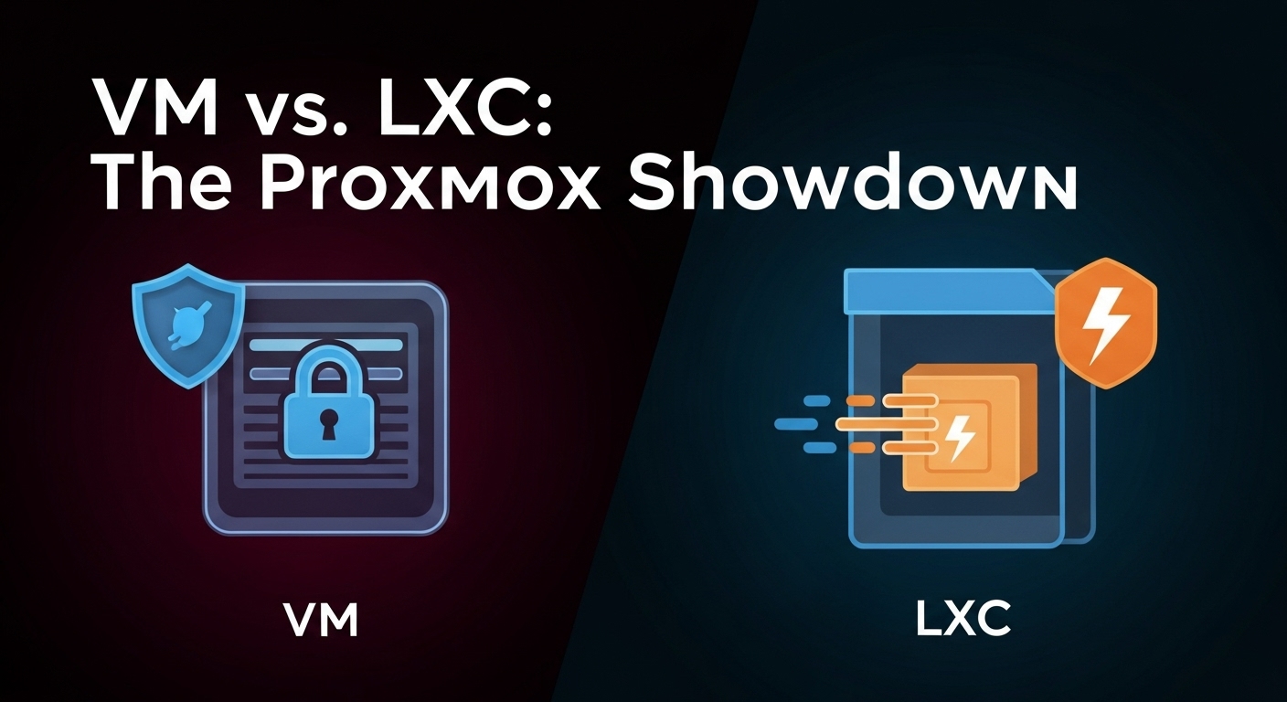 VM vs LXC in Proxmox: Performance, Use Cases & Setup Guide