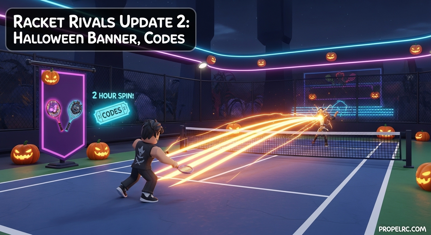 Racket Rivals Update 2 December 2025: Halloween Banner & Codes